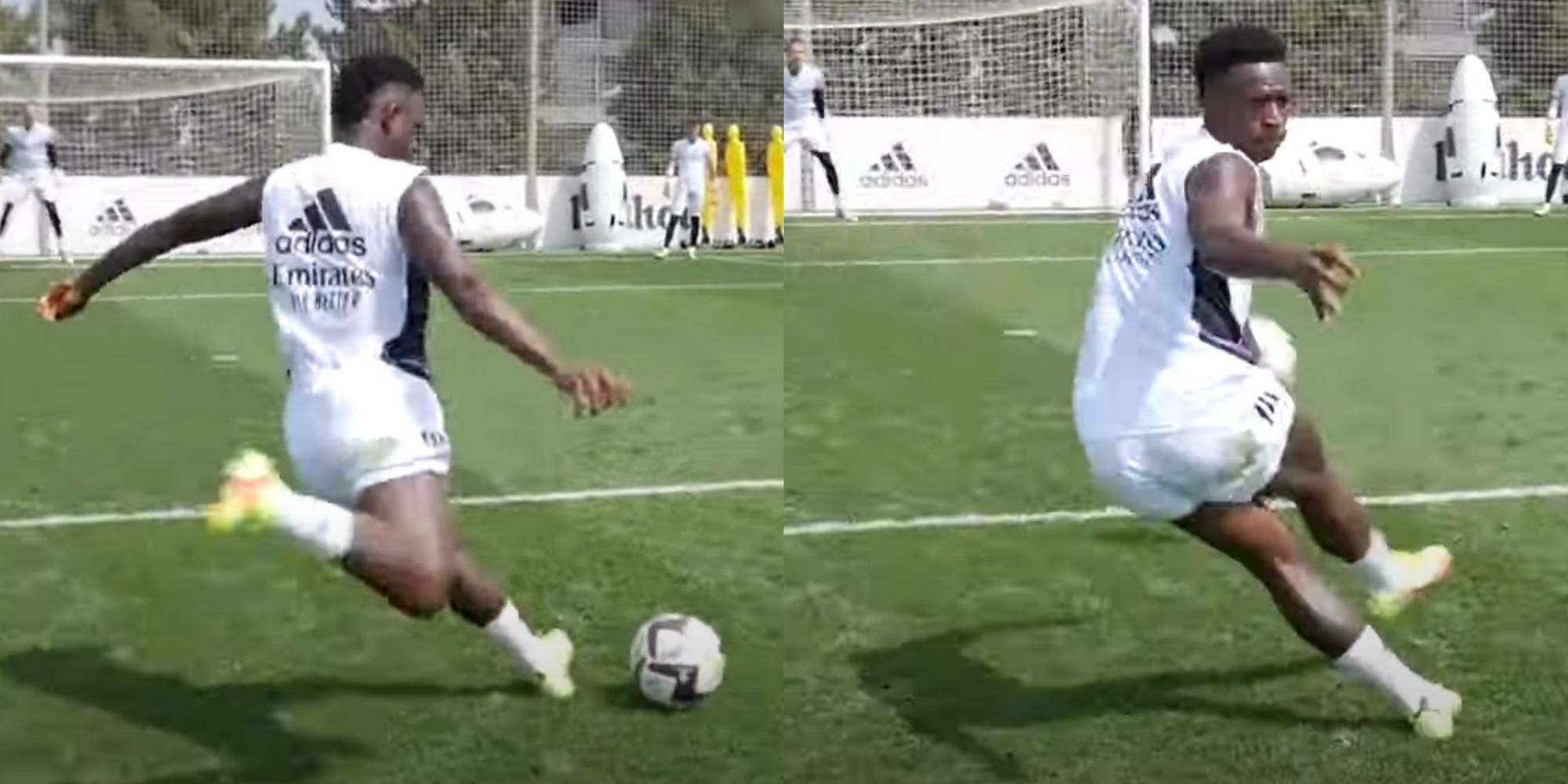 Vinicius anota fantástico gol sin mirar en el entrenamiento del Real ...
